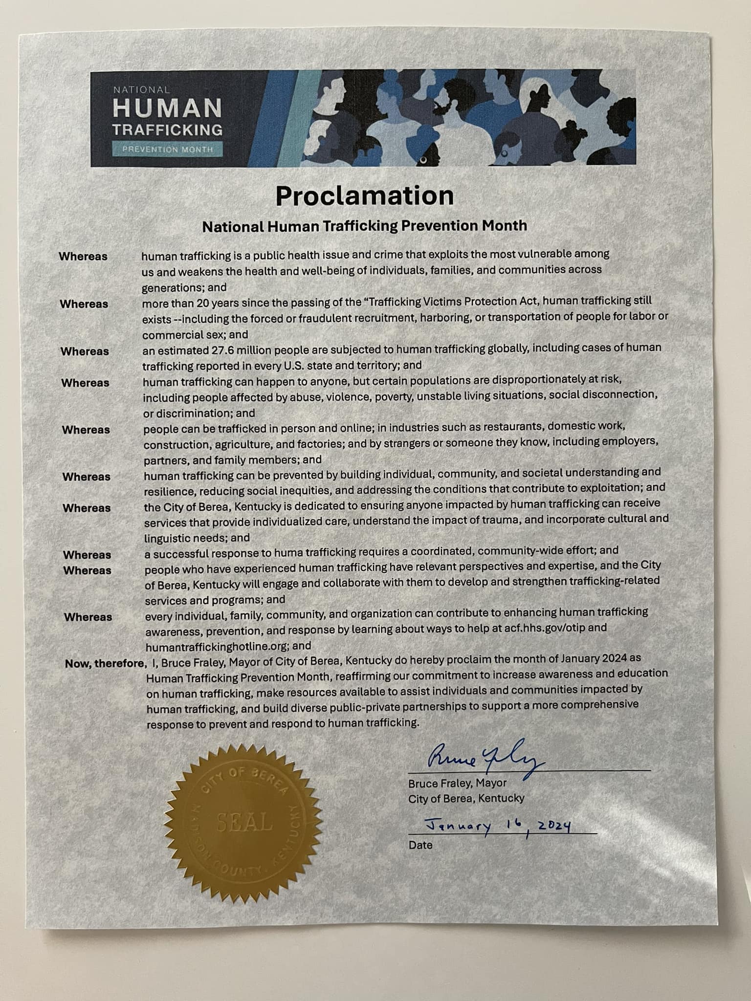 Berea Stands Against Human Trafficking - Redeeming Hope Non-Profit